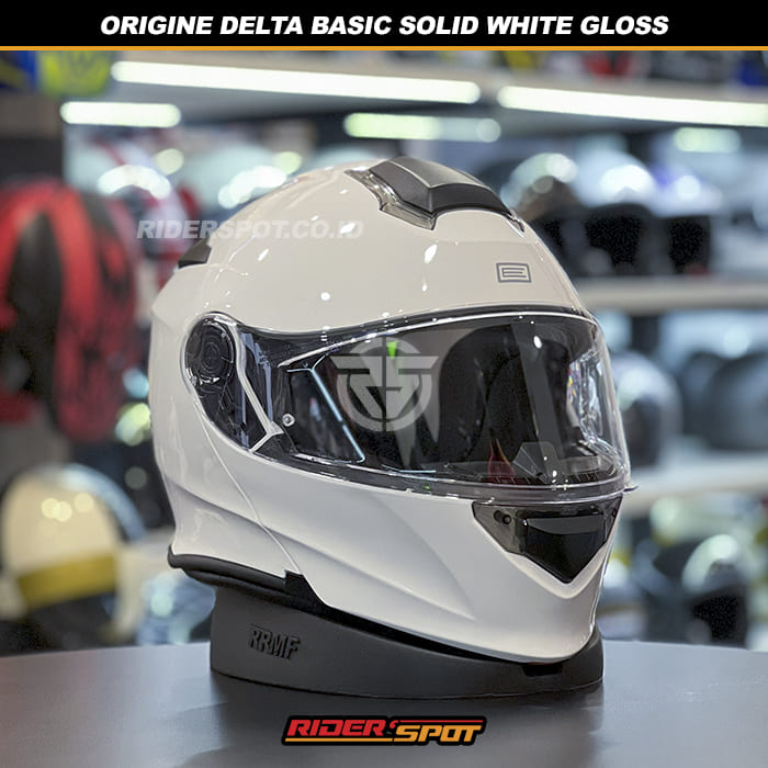ORIGINE Delta Basic Solid White Gloss Helmet – Riderspot