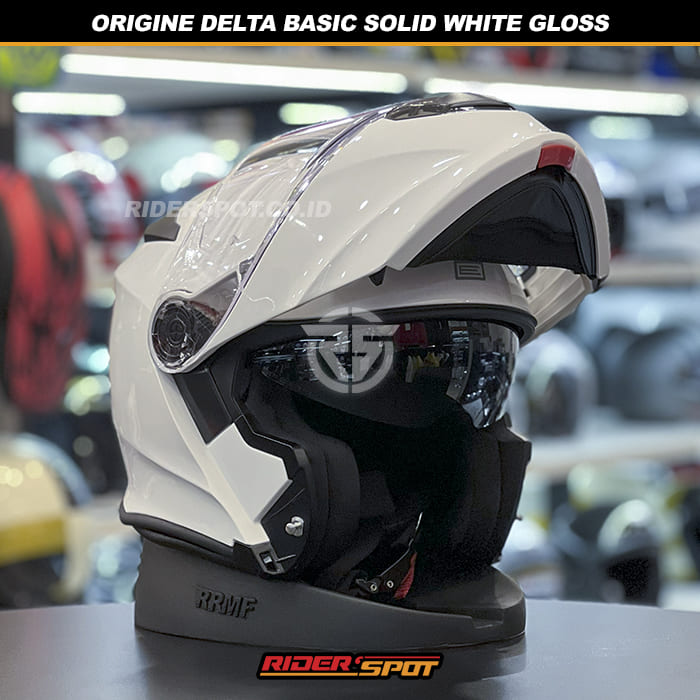 ORIGINE Delta Basic Solid White Gloss Helmet – Riderspot